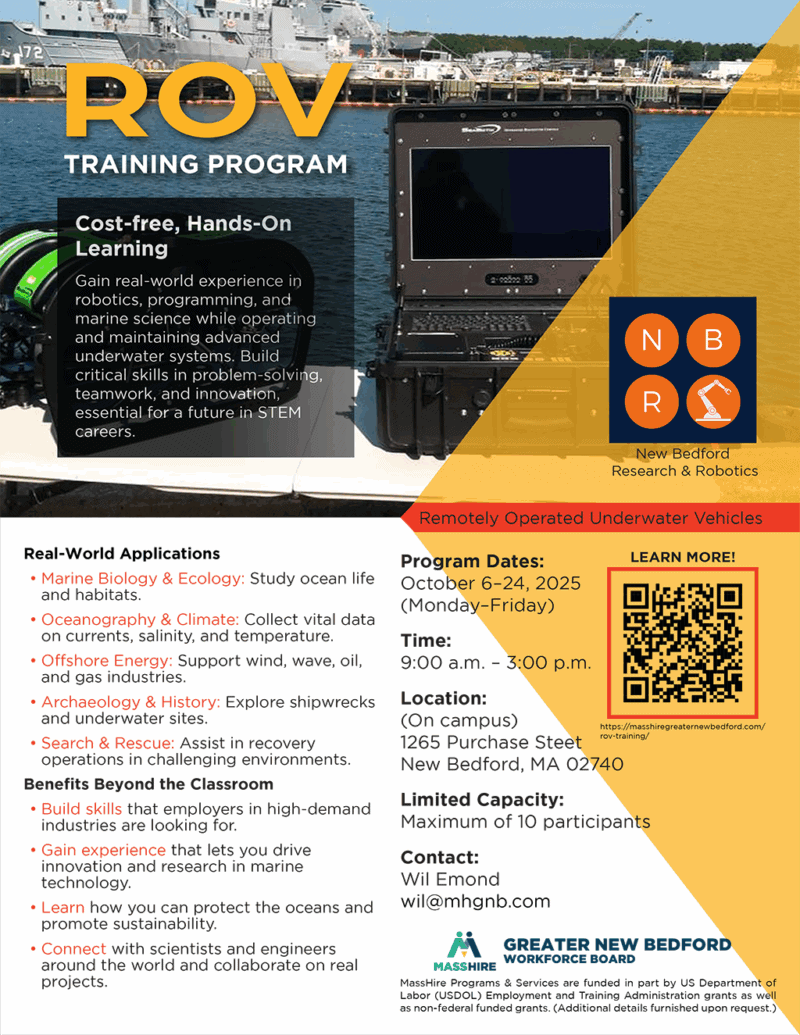 ROV Training - MassHire Greater New Bedford Workforce Development Board